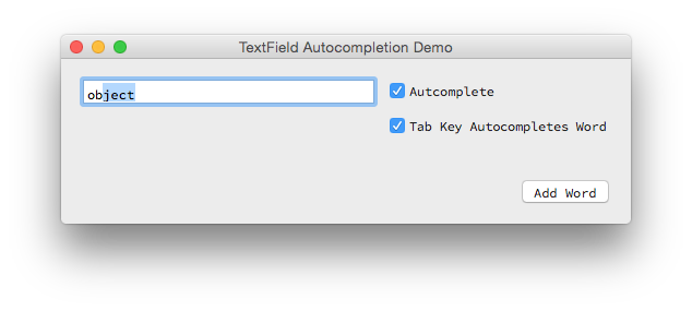 TextField with Autocomplete – Xojo Blog