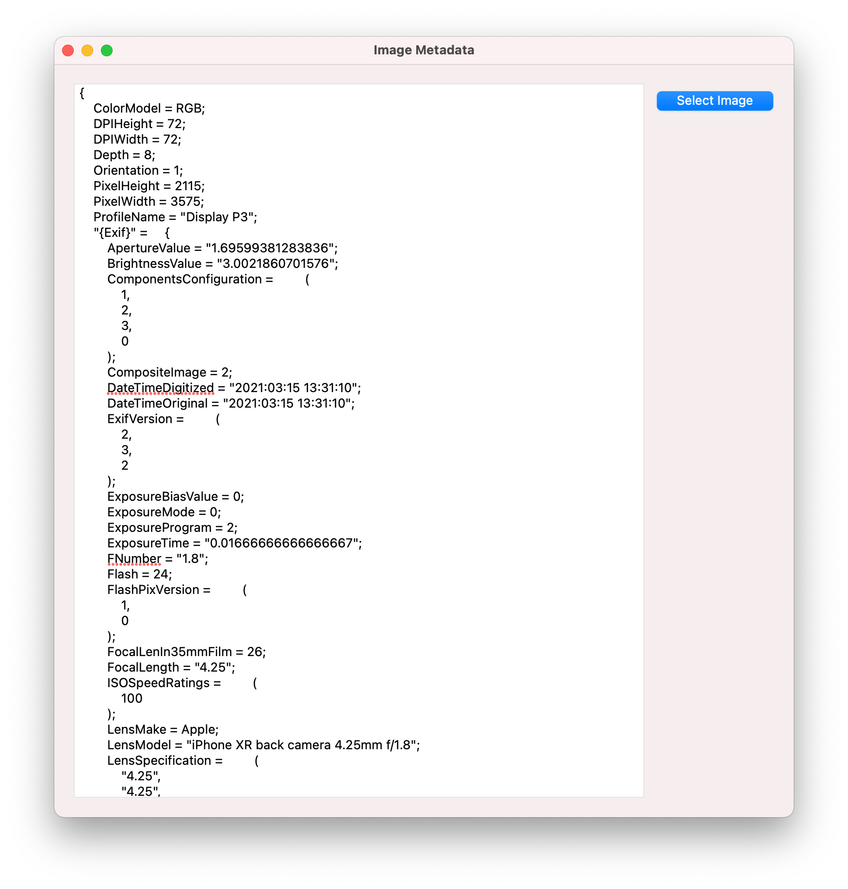 Tip: Get Metadata for an Image on macOS – Xojo Programming Blog