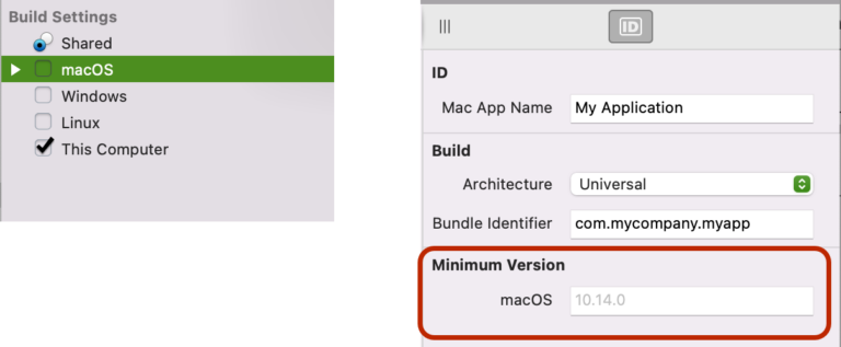 Build Settings: New macOS Minimum Version and Windows Supported Versions – Xojo Programming Blog