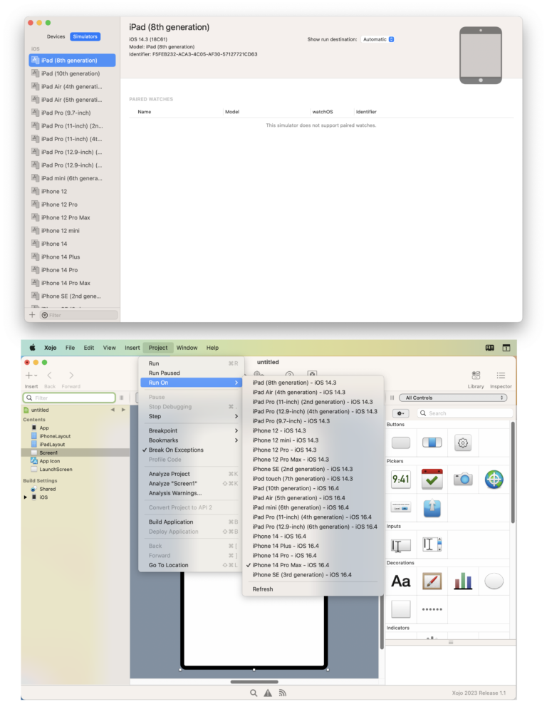 Handling iOS Simulators in Xcode and Xojo – Xojo Programming Blog