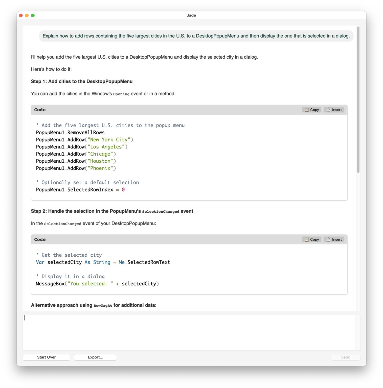 Introducing Jade, the Xojo AI Assistant – Xojo Programming Blog